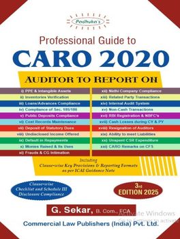 Professional Guide To Caro 2020 (3rd Edition, 2025) - Taxsutra Reservoir